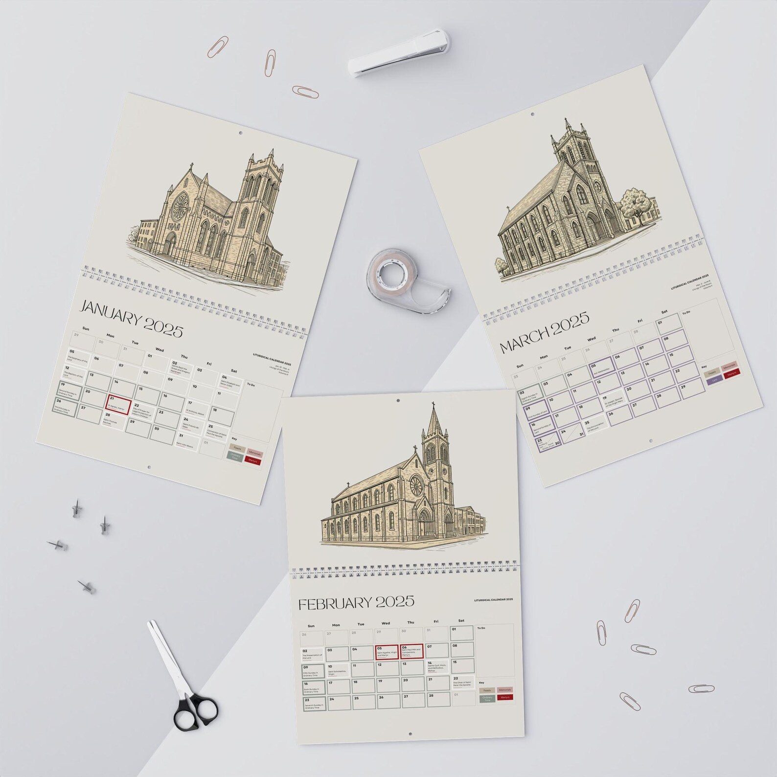 2025 Liturgical Wall Calendar | Christian Liturgical Year Guide ...