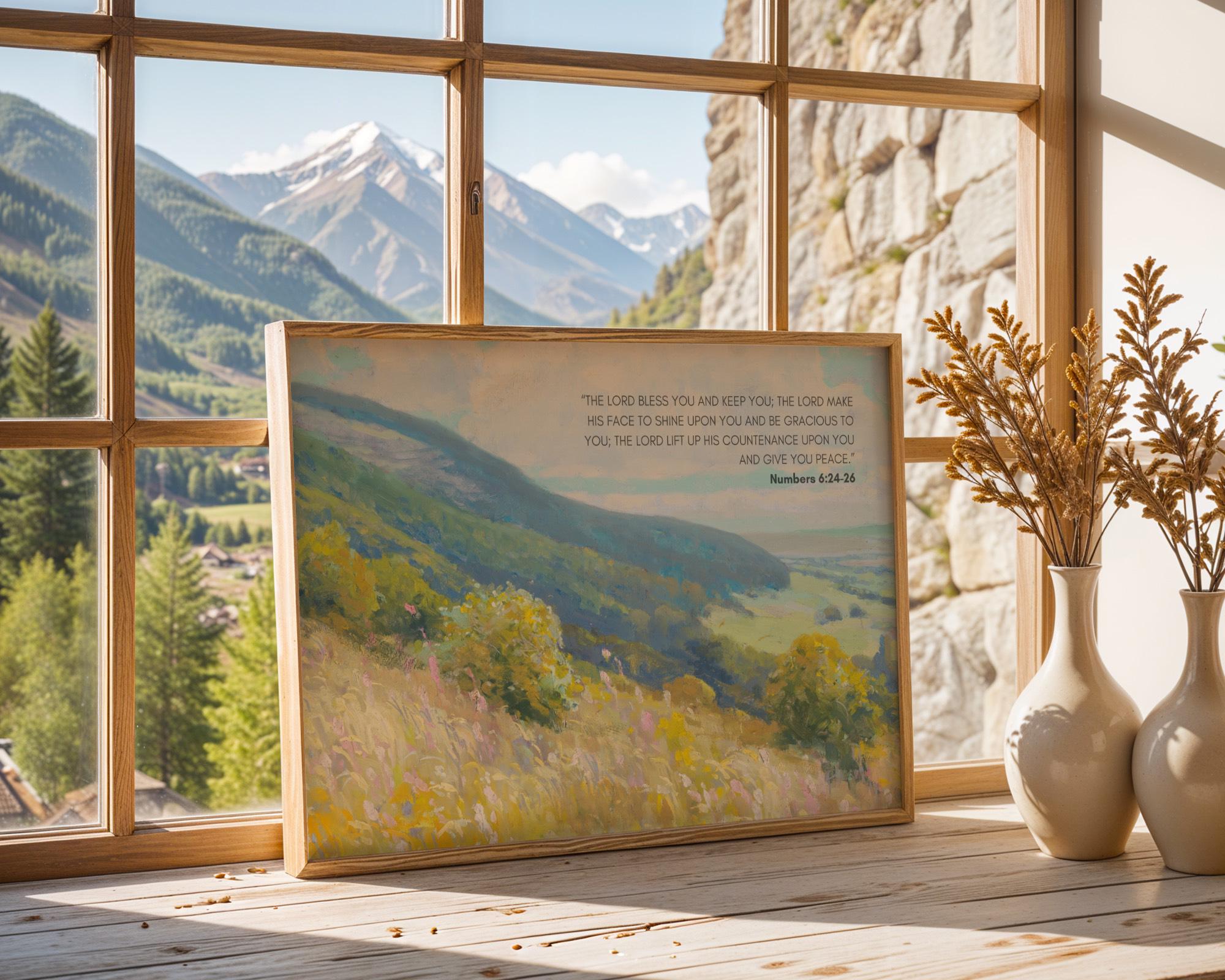 Aaronic Blessing Benediction Printable Numbers 6:24-26 the Lord Bless ...