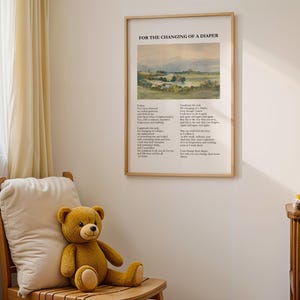 Liturgy for Changing of Diapers Wall Art Print | Changing Table Art ...