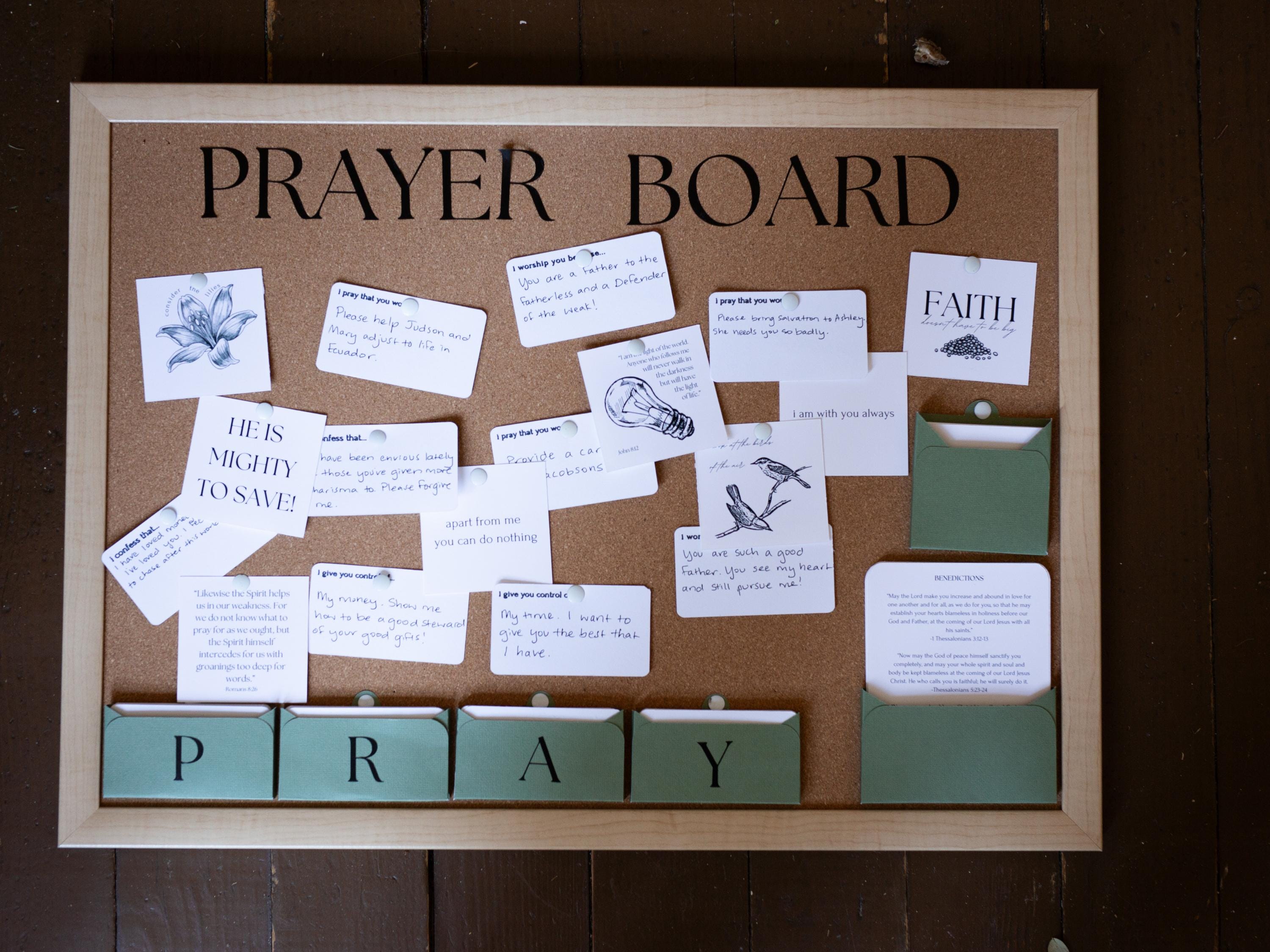 Prayer Board Kit Envelopes and Prayer Request Cards Bundle Prayer Board ...
