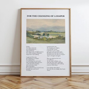 Liturgy for Changing of Diapers Wall Art Print | Changing Table Art ...