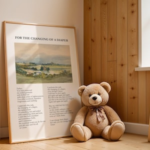 Liturgy for Changing Diapers Print: Christian Nursery Art (digital ...