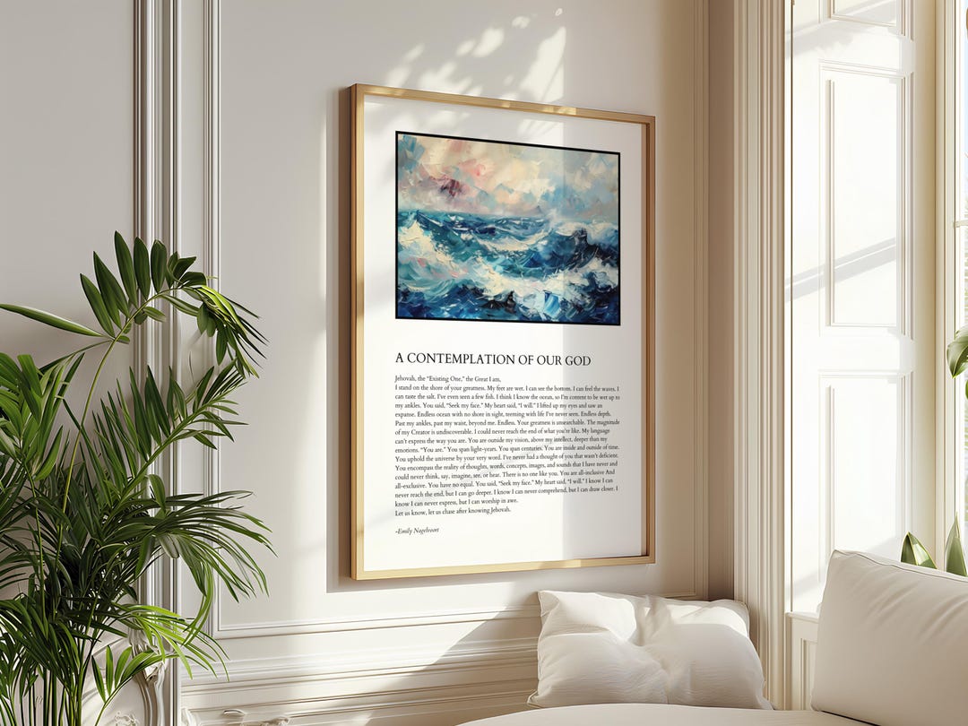 A Contemplation of Our God | Christian Poetry Wall Art Print | Digital ...