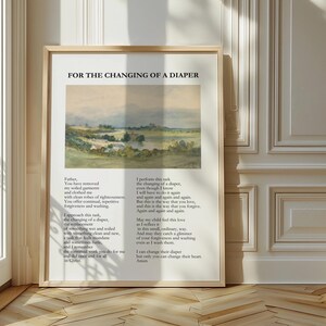 Liturgy for Changing Diapers Print: Christian Nursery Art (digital ...