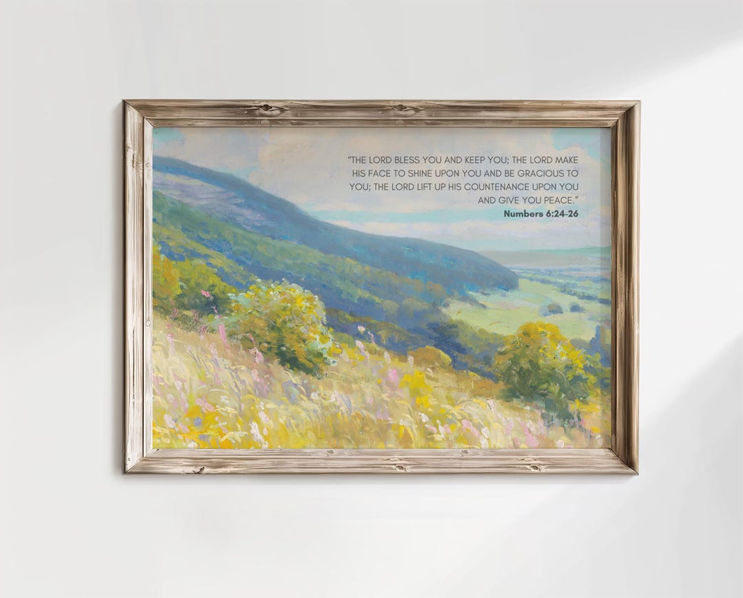 Aaronic Blessing Benediction Printable | Numbers 6:24-26 | the Lord ...