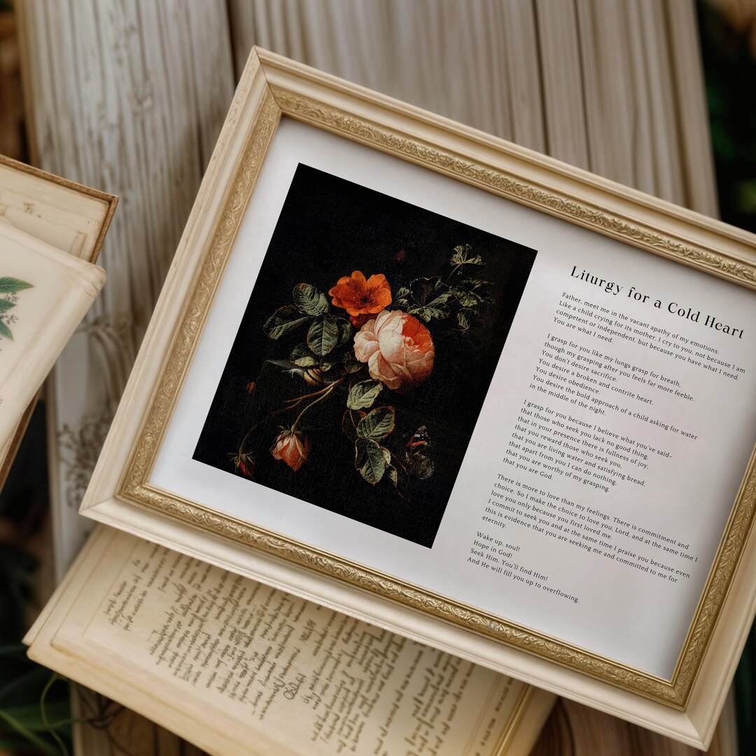 Liturgy for a Cold Heart | Christian Wall Decor | Gift for Friend ...