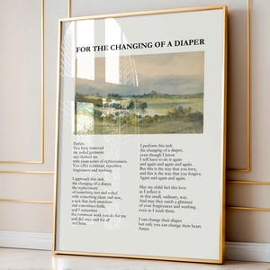 Liturgy for Changing of Diapers Wall Art Print | Changing Table Art ...