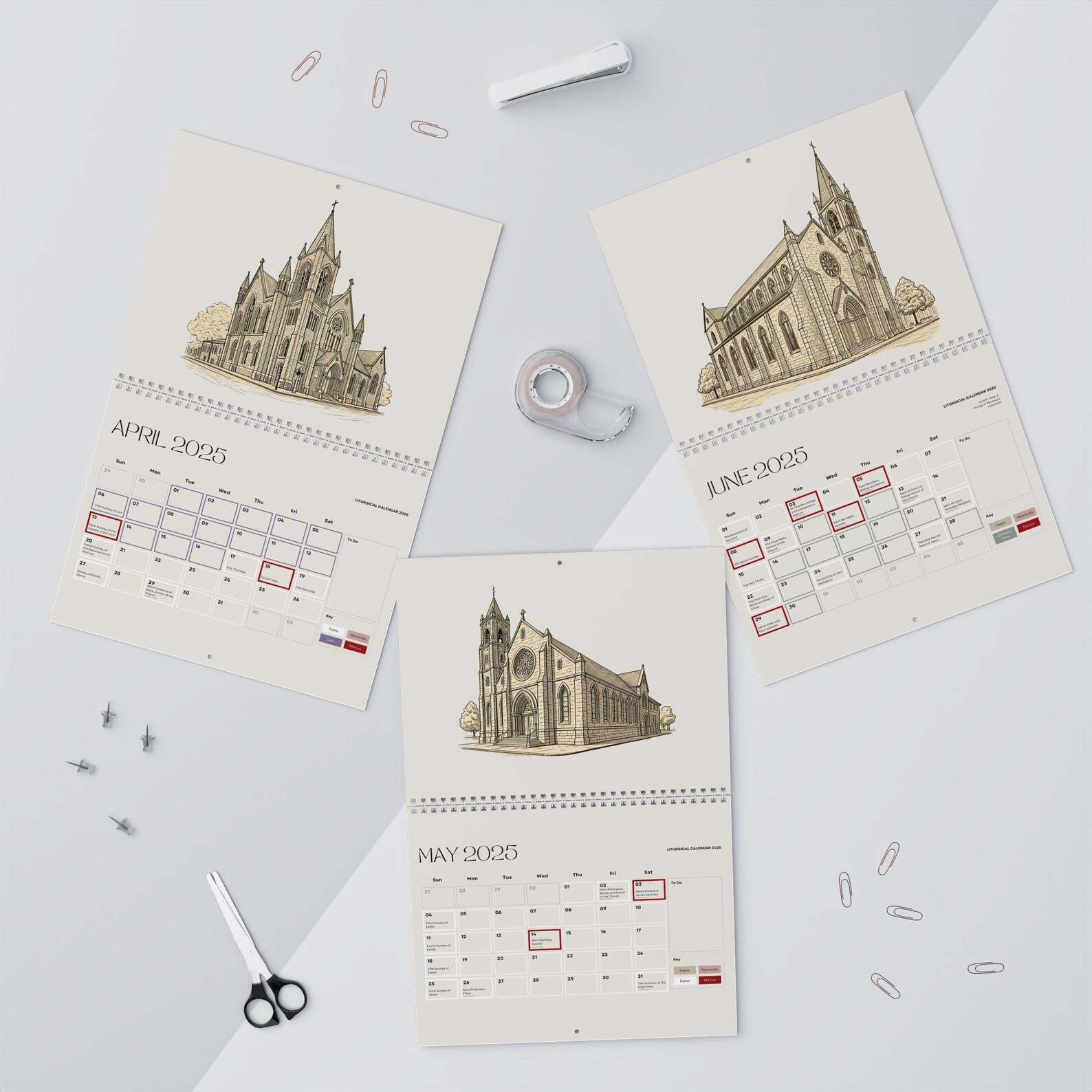 2025 Liturgical Wall Calendar | Christian Liturgical Year Guide ...