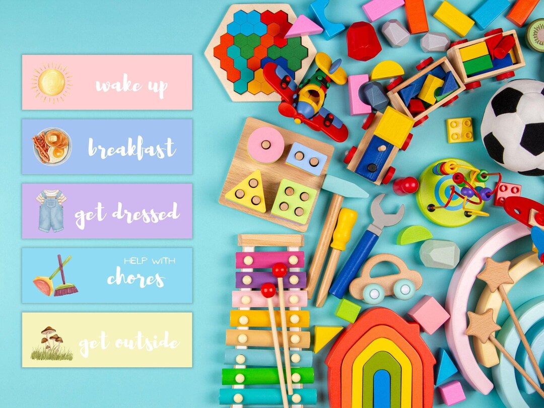 Visual Schedule for Kids and Toddlers, Daily Agenda, Autism Therapy Aid ...