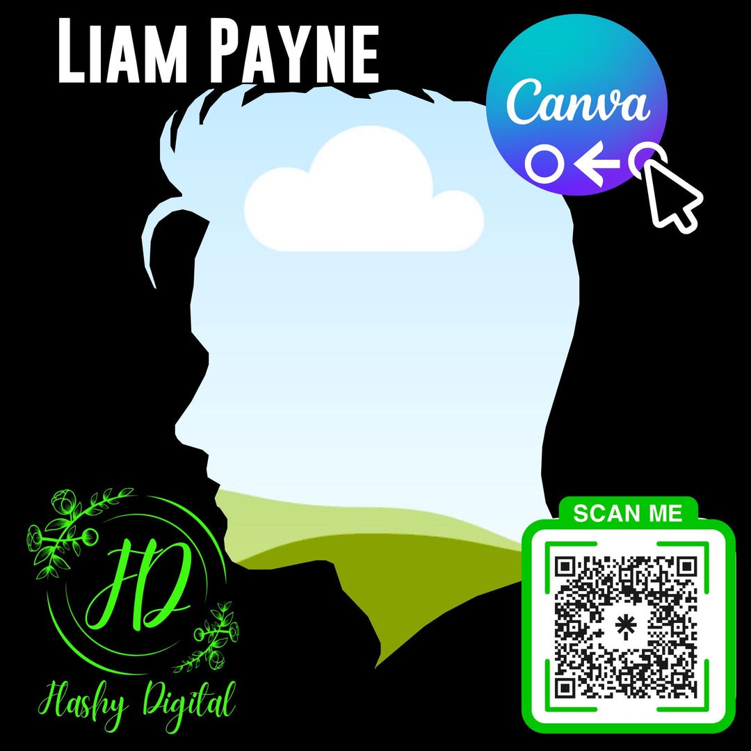 Liam Payne RIP Profile CANVA Template Digital Download - Etsy