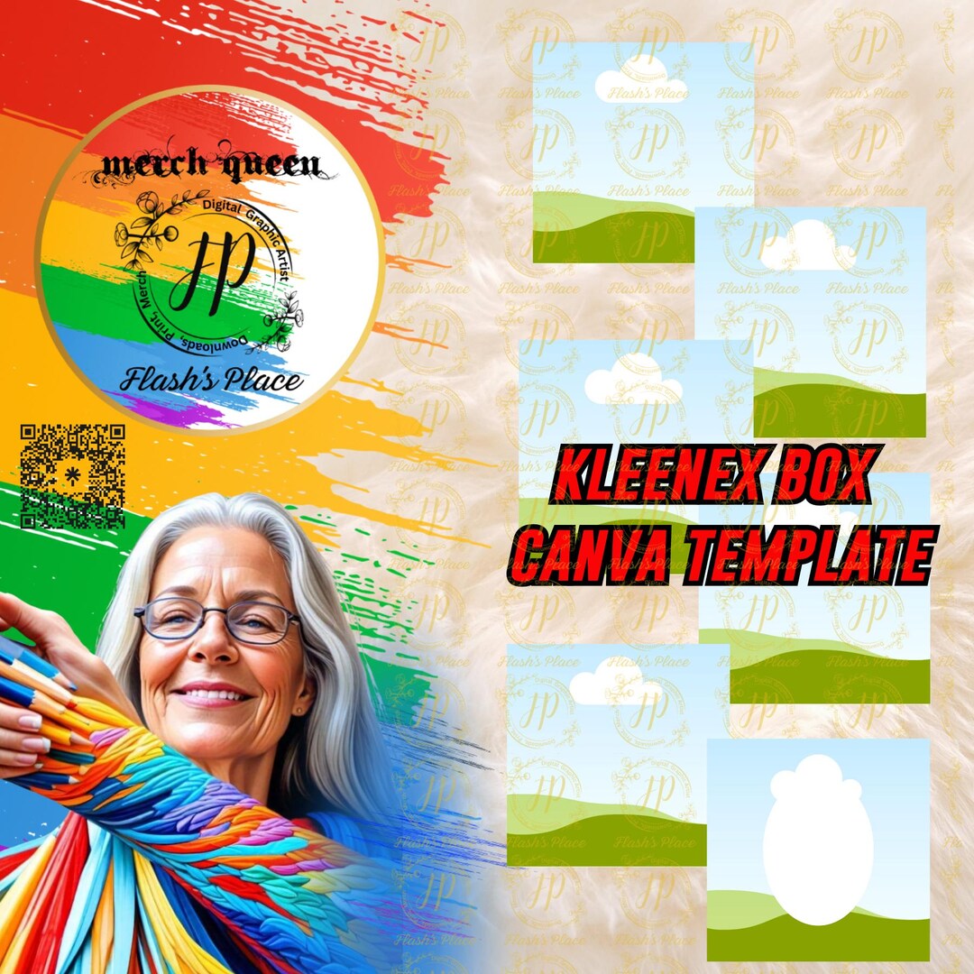 Sublimation MDF Kleenex Box CANVA Frames Template Drag & Drop - Etsy