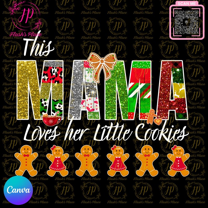 This Mama Loves Her Little Cookies CANVA Template Editable - Etsy
