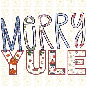 Merry Yule Png DIGITAL DOWNLOAD - Etsy