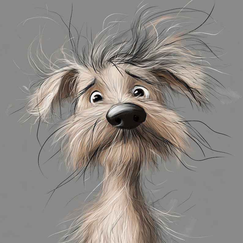 Messy Hair Dog - Etsy