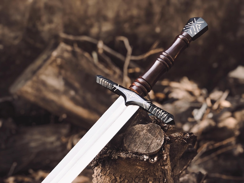 Custom Witcher Sword Sword of Geralt of Rivia Great Sword and Feline ...