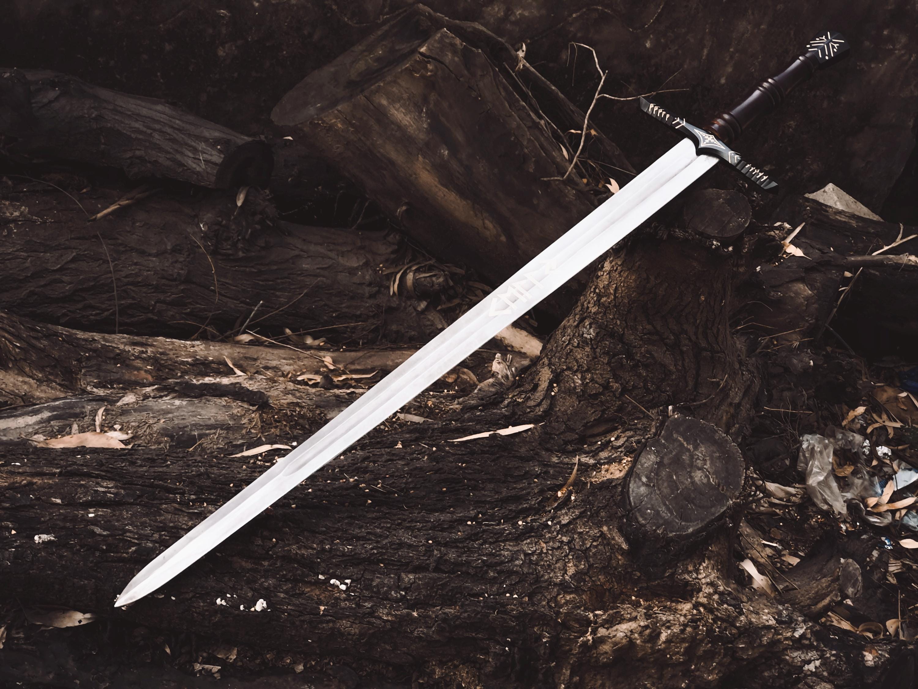 Custom Witcher Sword Sword of Geralt of Rivia Great Sword and Feline ...