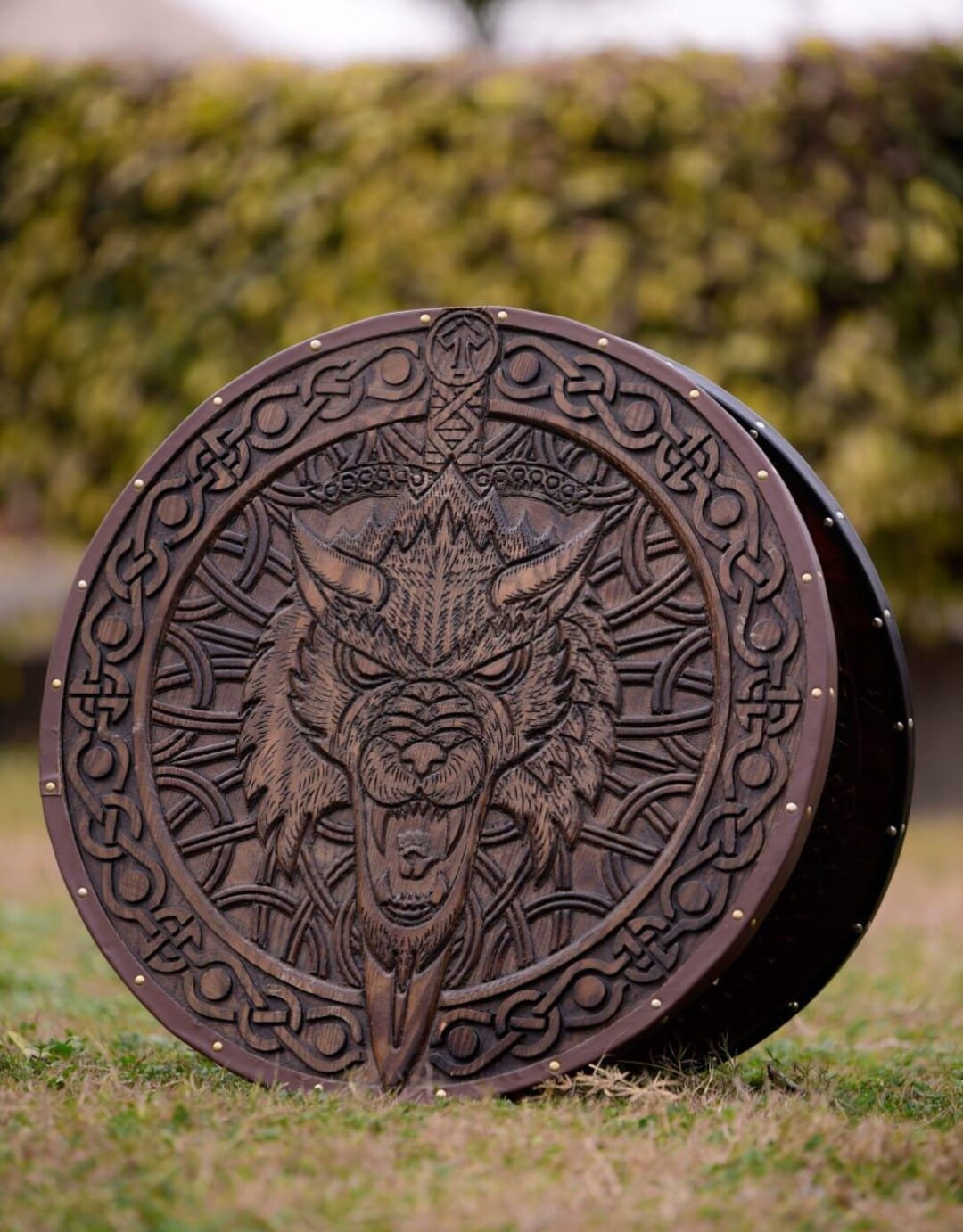 Custom Medieval/norse Fenrir Shield, Viking Round Shield, Viking Wolf ...