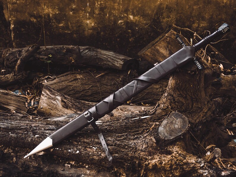 Custom Witcher Sword Sword of Geralt of Rivia Great Sword and Feline ...