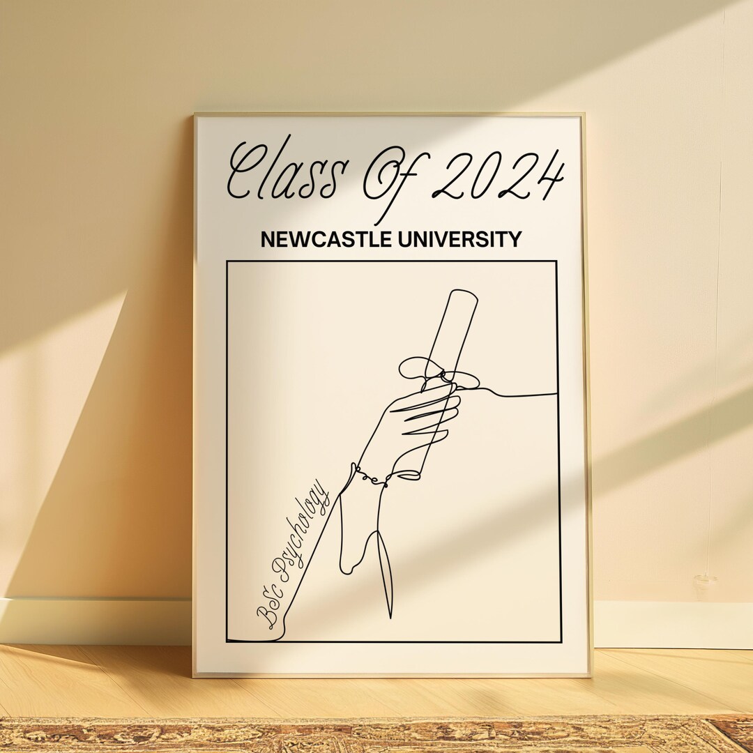 Personalised Graduation Line Drawing Print. Celebrate Getting Your ...