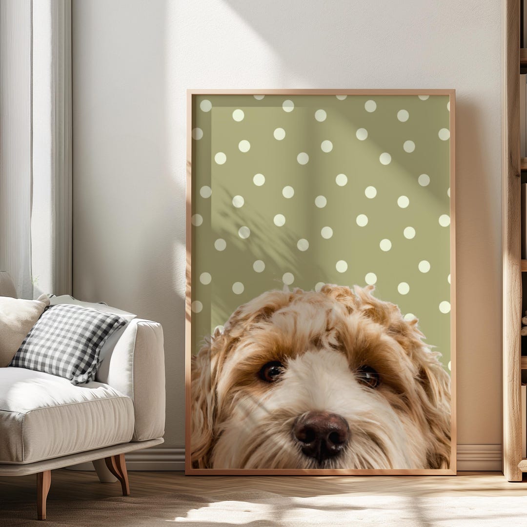 Contemporary Cockapoo/cavapoo/labradoodle Poodle Mix Breed Wall Art ...