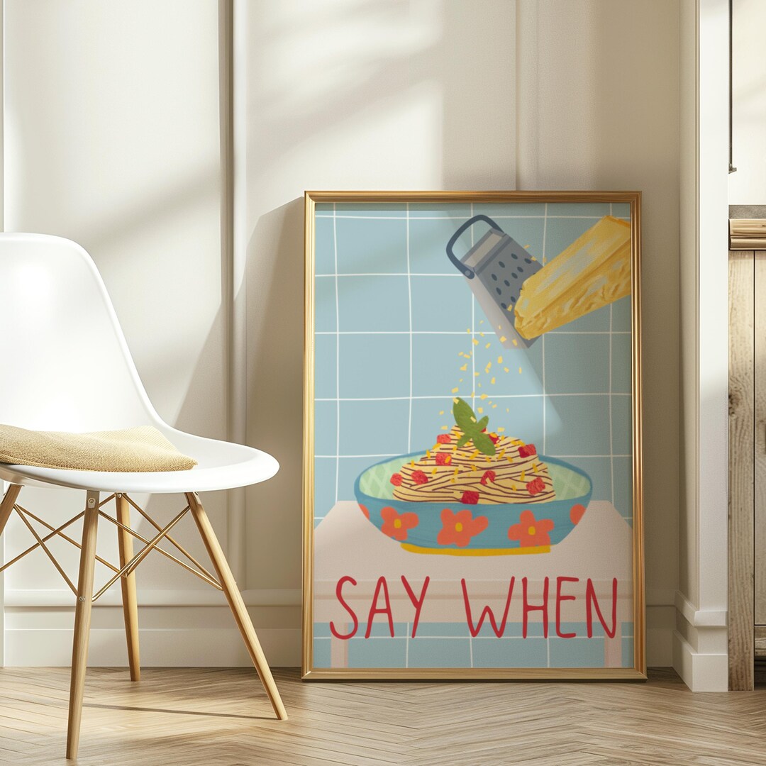 Colourful Pasta Lovers Italian Food Wall Art Kitchen Diner Restaurant ...