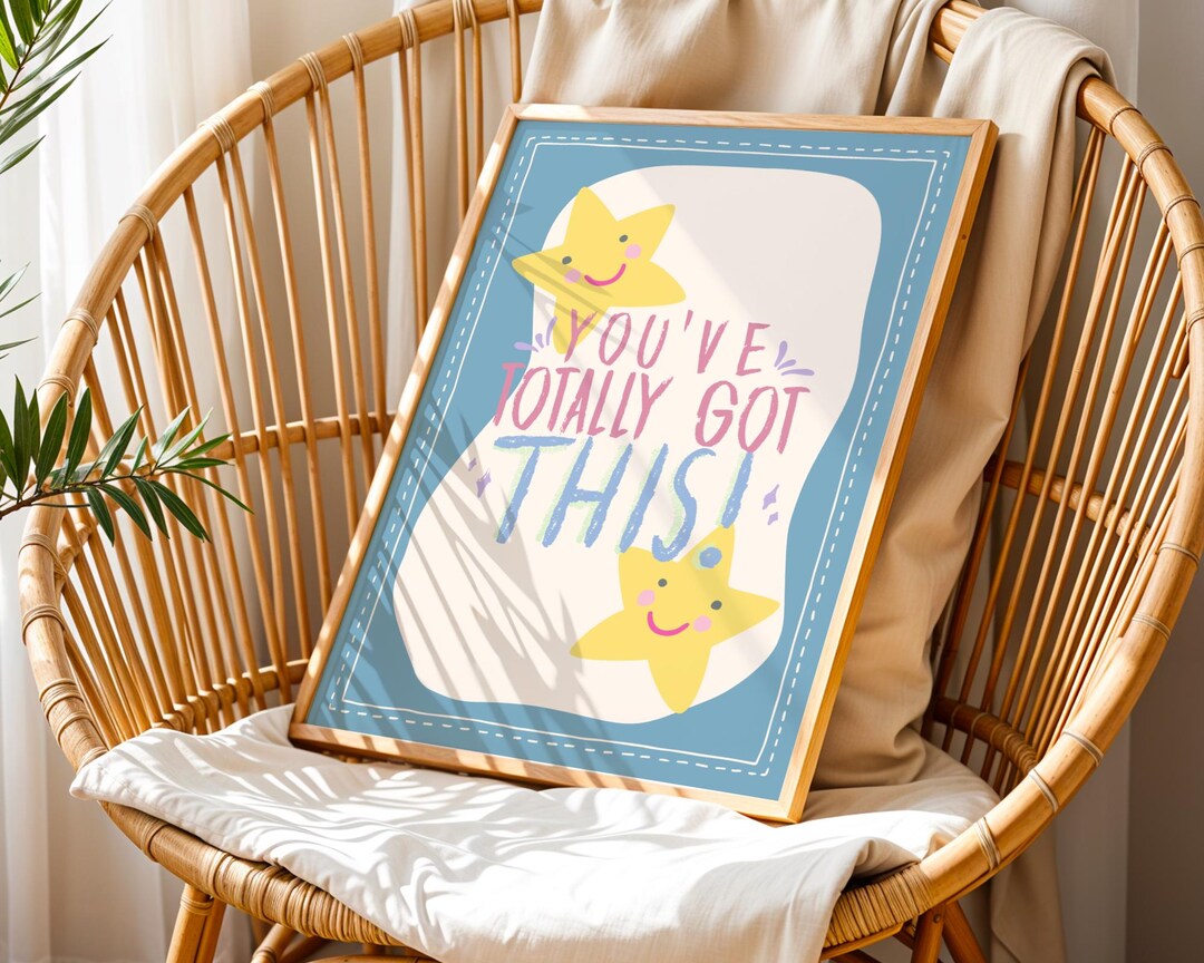 You’ve Totally Got This! Pastel and Stars Cute Kids Room Nursery Wall ...