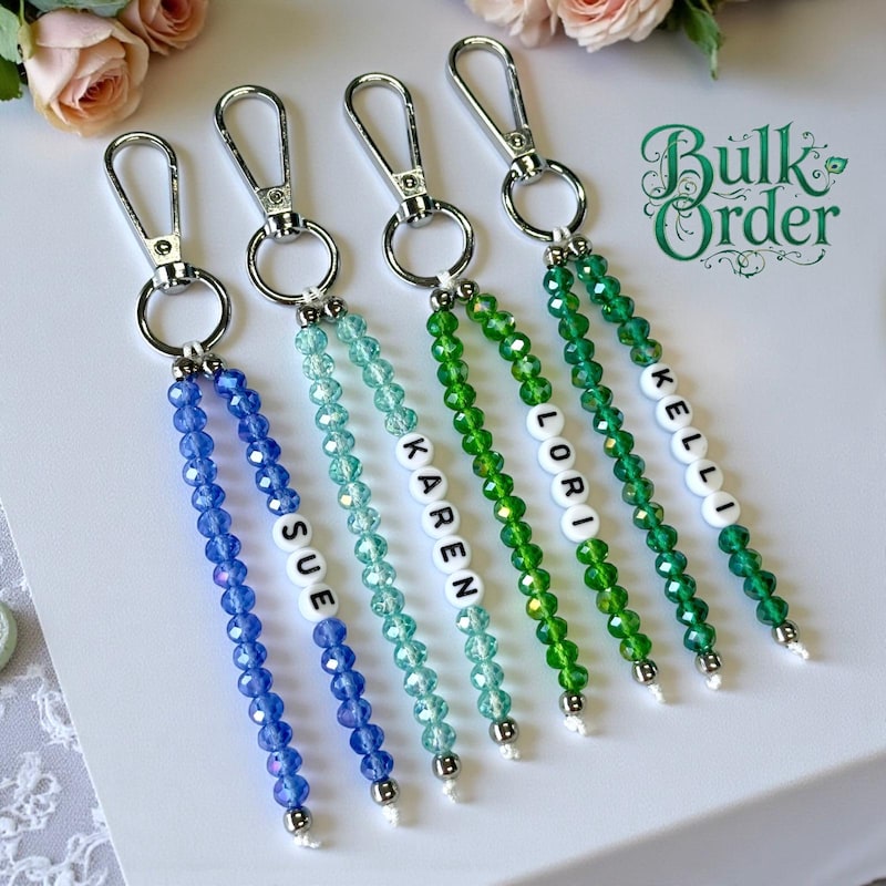 Beaded Keychains - Etsy