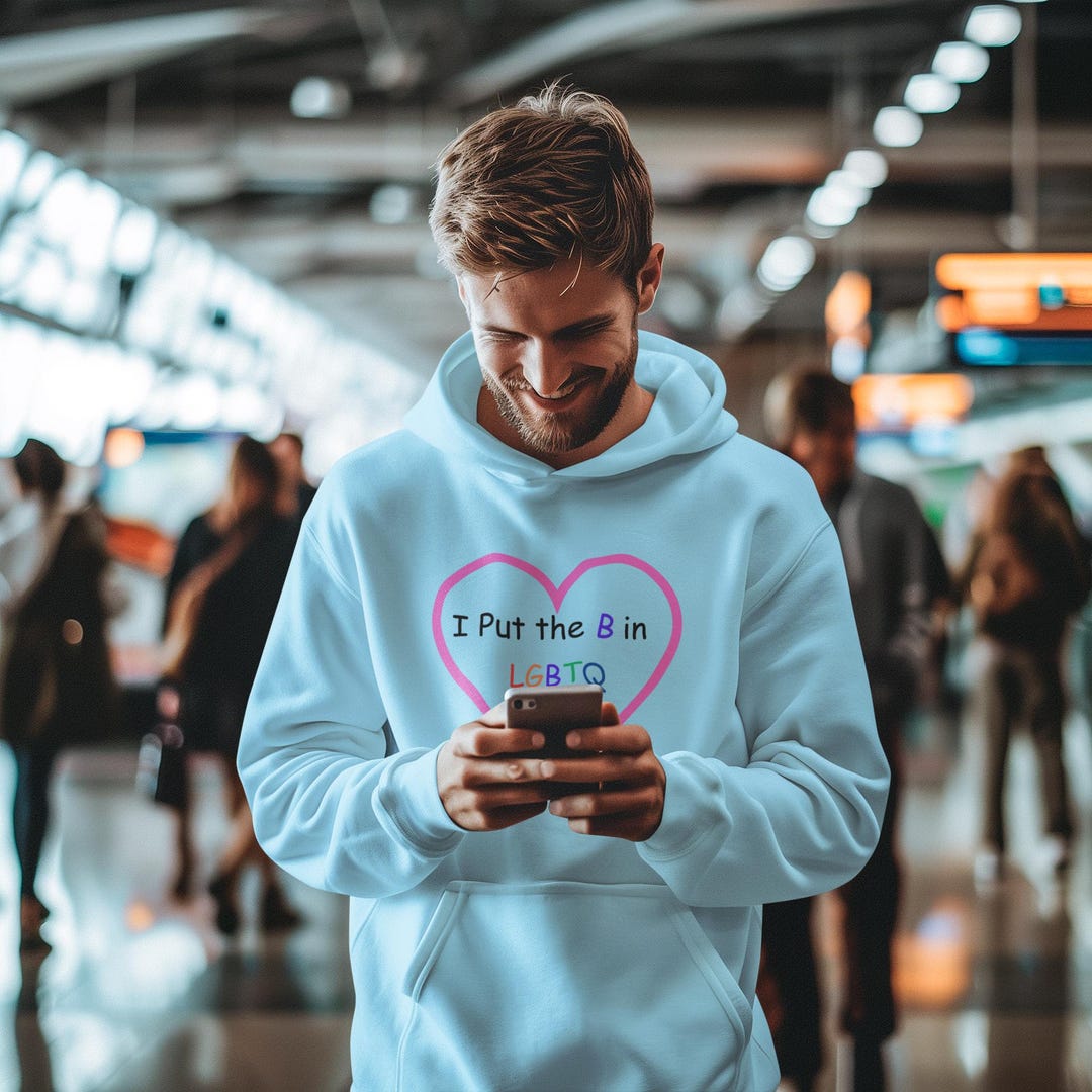 Hoodie Bisexual Pride Shirt Bi Pride Shirts Funny Bisexual Gift ...