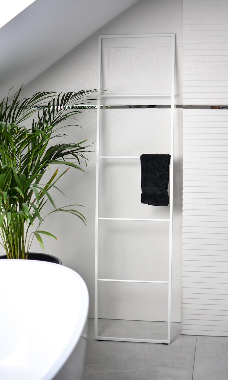 Bathroom Metal Ladder - Clothes Ladder - Towel Holder - Bathroom Loft ...