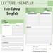Printable Lecture/seminar Note-taking Template instant Download and ...