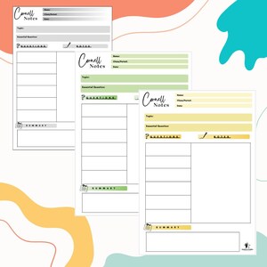 Printable Cornell Note-taking Template instant Download and Print - Etsy