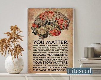 You Matter Wall Art - Etsy