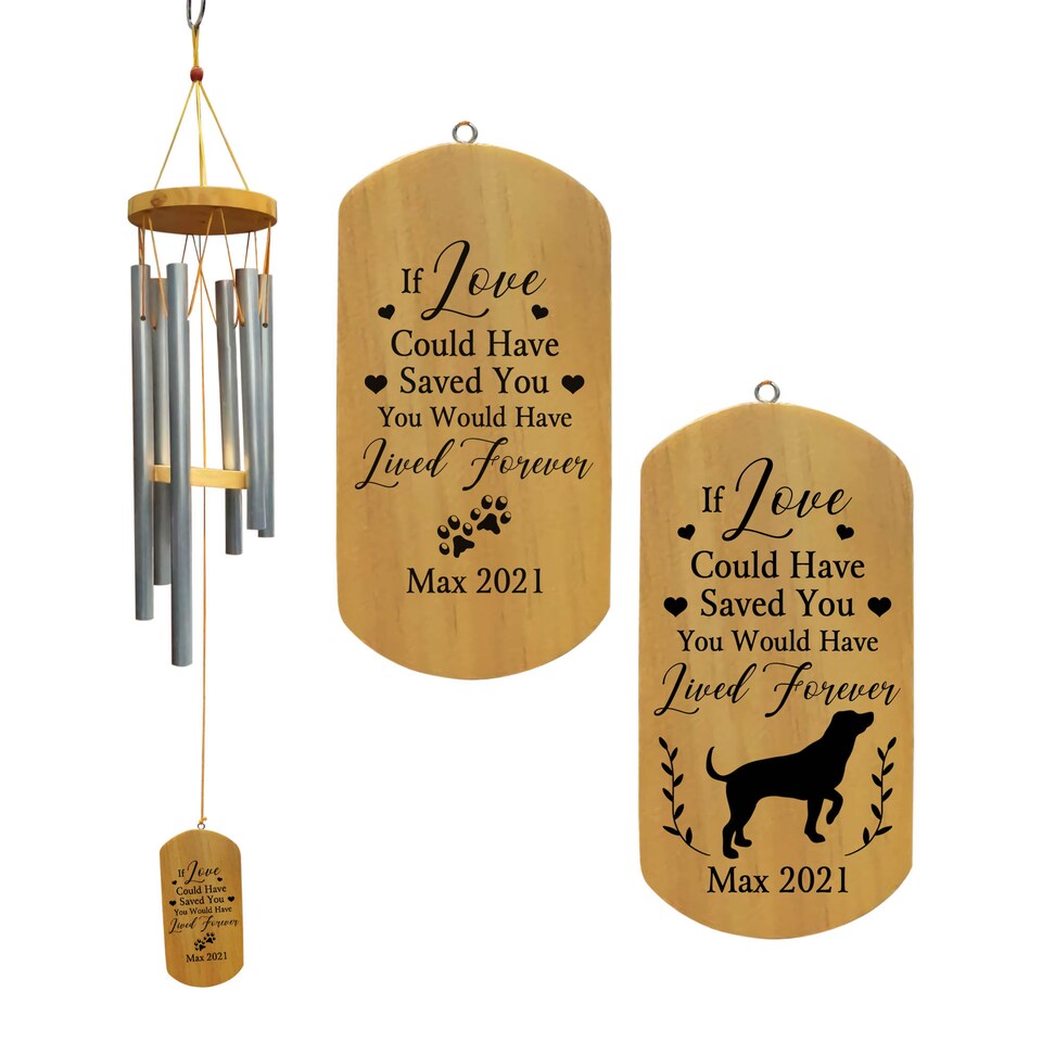 Personalized Wind Chime, Dog Memorial Wind Chime Designed & Sold By ...