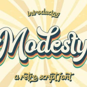 Modesty Font, Beautiful Font, Script Font, Elegant Font, Handwritten Font, Retro Font ...