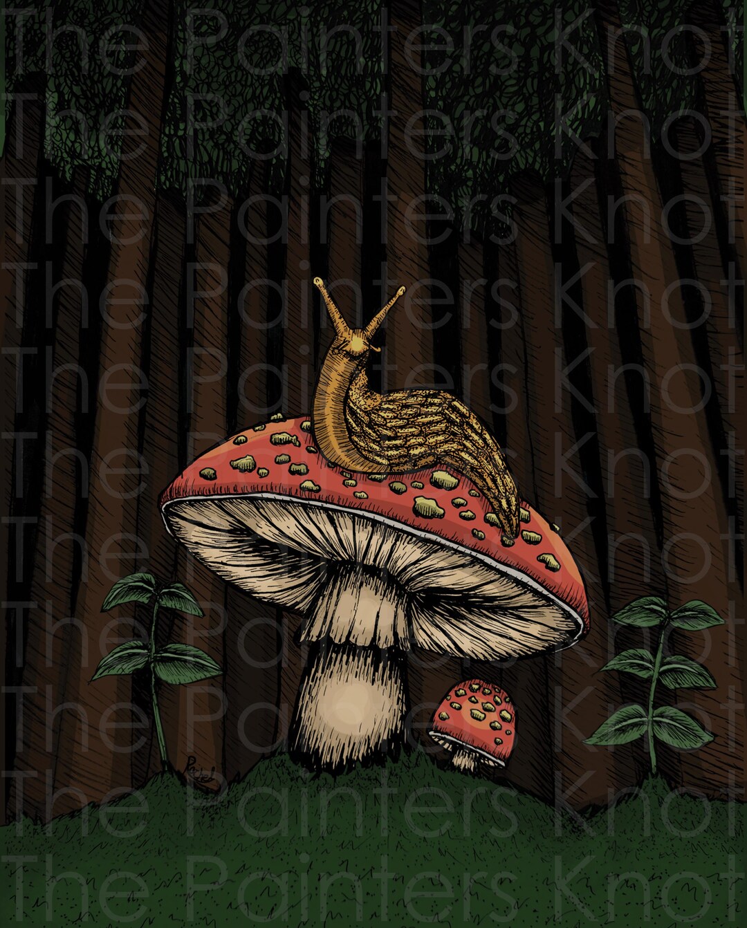 Slug 8x10 Print Original Design by Rachel Surerus Slug Sitting on ...