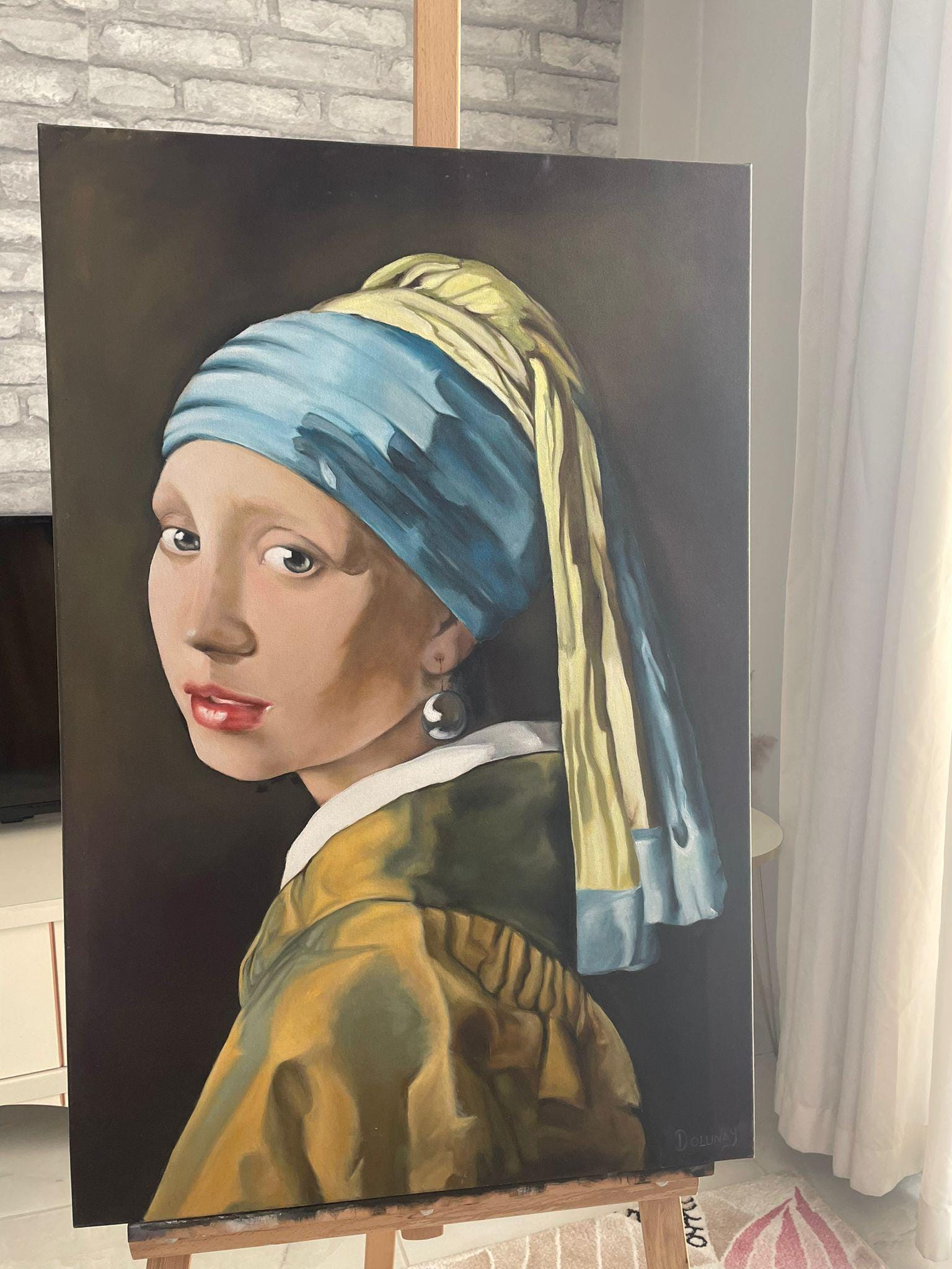 Girl With a Pearl Earring Oil Painting-girl With a Pearl Earring ...