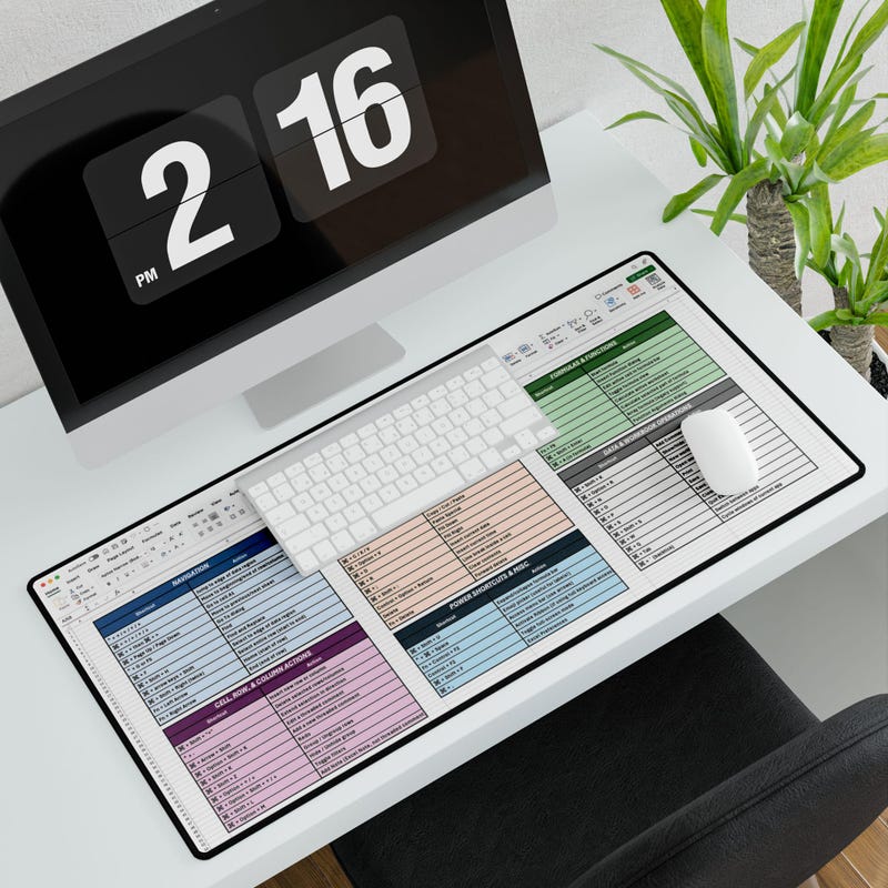Excel Cheat Sheet Desk Mat - Etsy