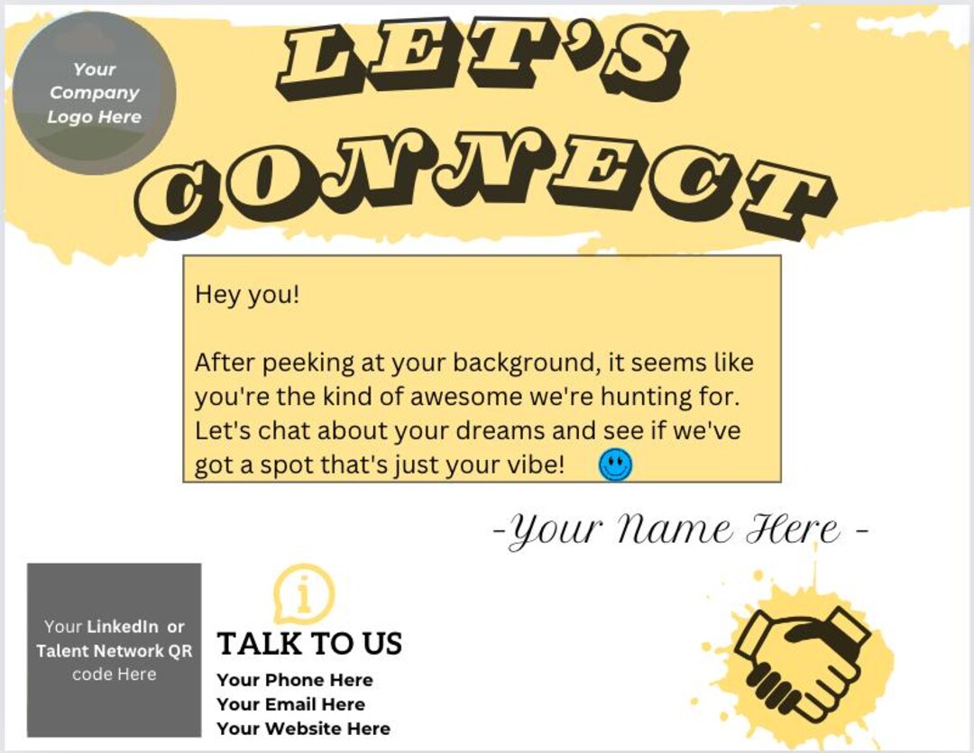 Connect Card - Designed for Recruiters and HR to Reach Out to Potential ...