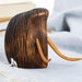Wooden Mammoth Figurine Hand Carved From Natural Wood, Prehistoric ...