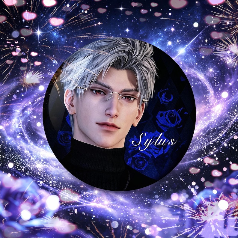 Love and Deepspace Sylus Badge, 58mm Laser Holographic Button, Chibi ...