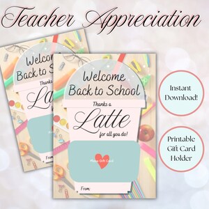Printable Back to School Gift Card Holder, Welcome Back to School ...