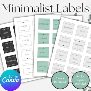Editable Panty Labels, Home Labels, Canva Template Labels, Home ...
