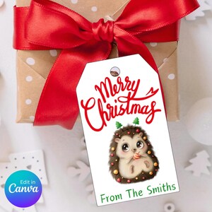 Editable Printable Woodland Animals Christmas Gift Tags, Digital ...