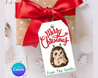 Printable Christmas Gift Tags Animals - Etsy