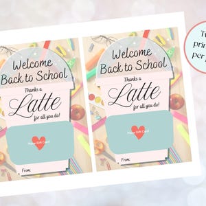 Printable Back to School Gift Card Holder, Welcome Back to School ...