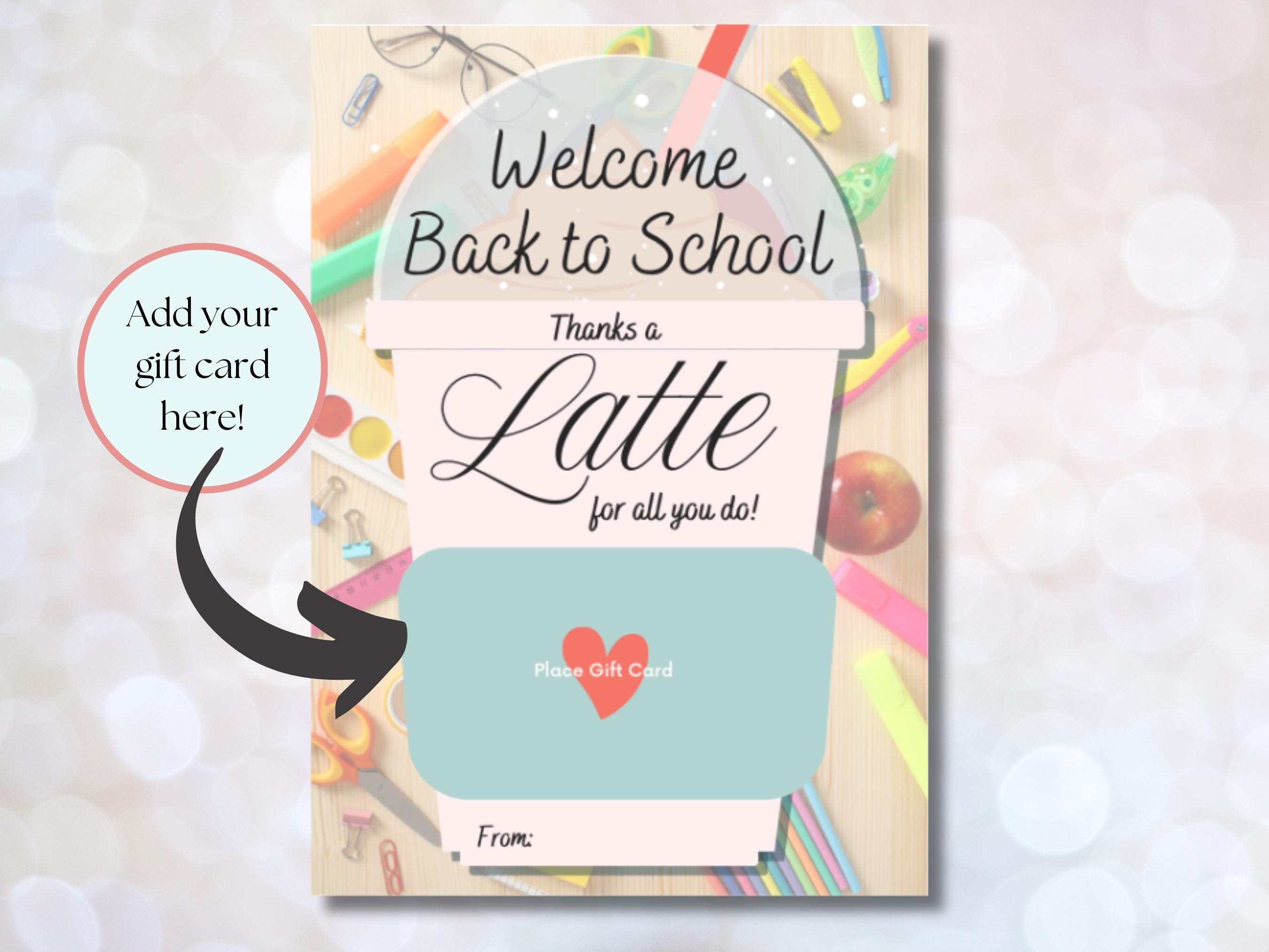 Printable Back to School Gift Card Holder, Welcome Back to School ...