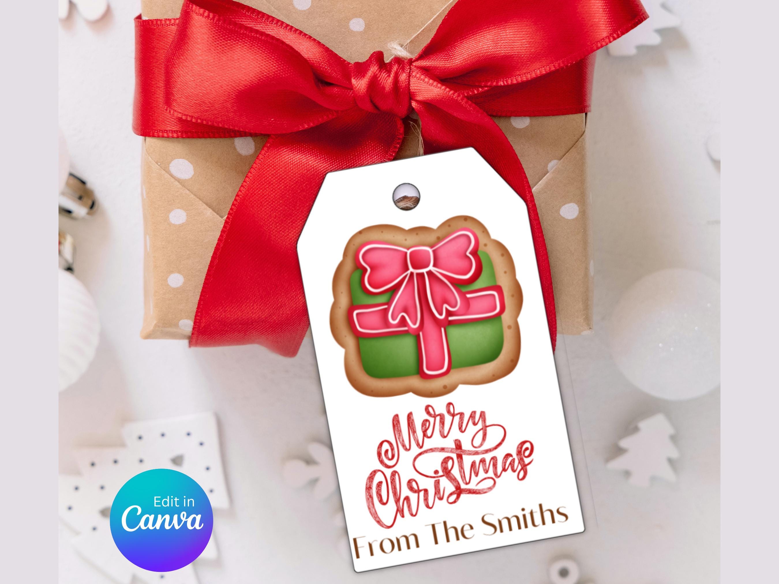 Editable Printable Christmas Cookie Gift Tags, Digital Download ...