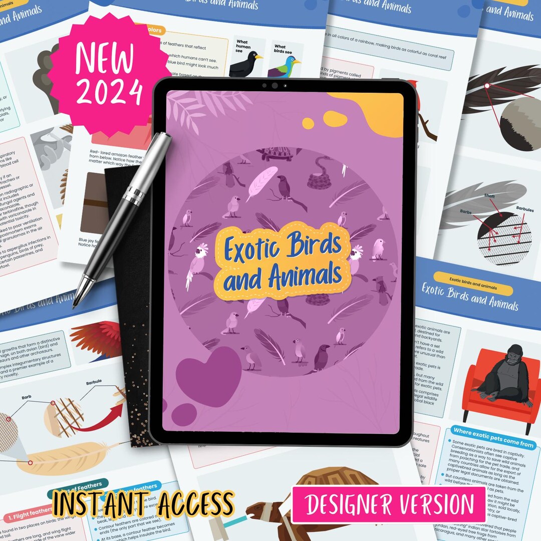 Veterinary Exotic Birds and Animals Notes Nurse Study Guide Vet Nursing ...