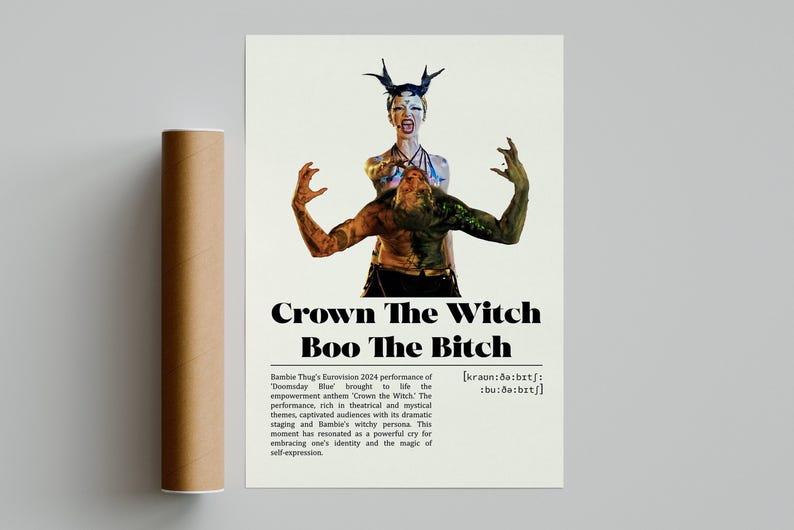 Bambie Thug Crown the Witch Boo Poster Minimalist Music Poster Vintage ...