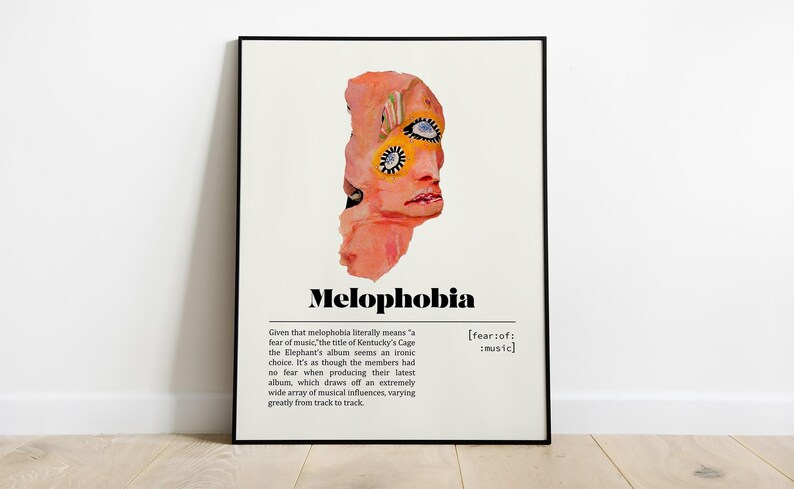 Cage the Elephant Melophobia Poster Minimalist Music Poster Vintage ...